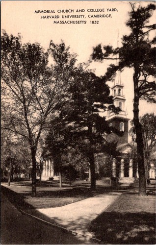 Memorial Church & College Yard Harvard University Postcard | eBay
