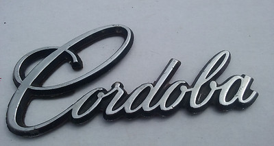 1975 76 77 78 79 Chrysler Cordoba Script Fender Emblem OEM | eBay