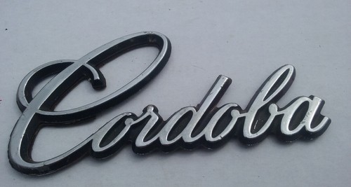 1975 76 77 78 79 Chrysler Cordoba Script Fender Emblem OEM | eBay