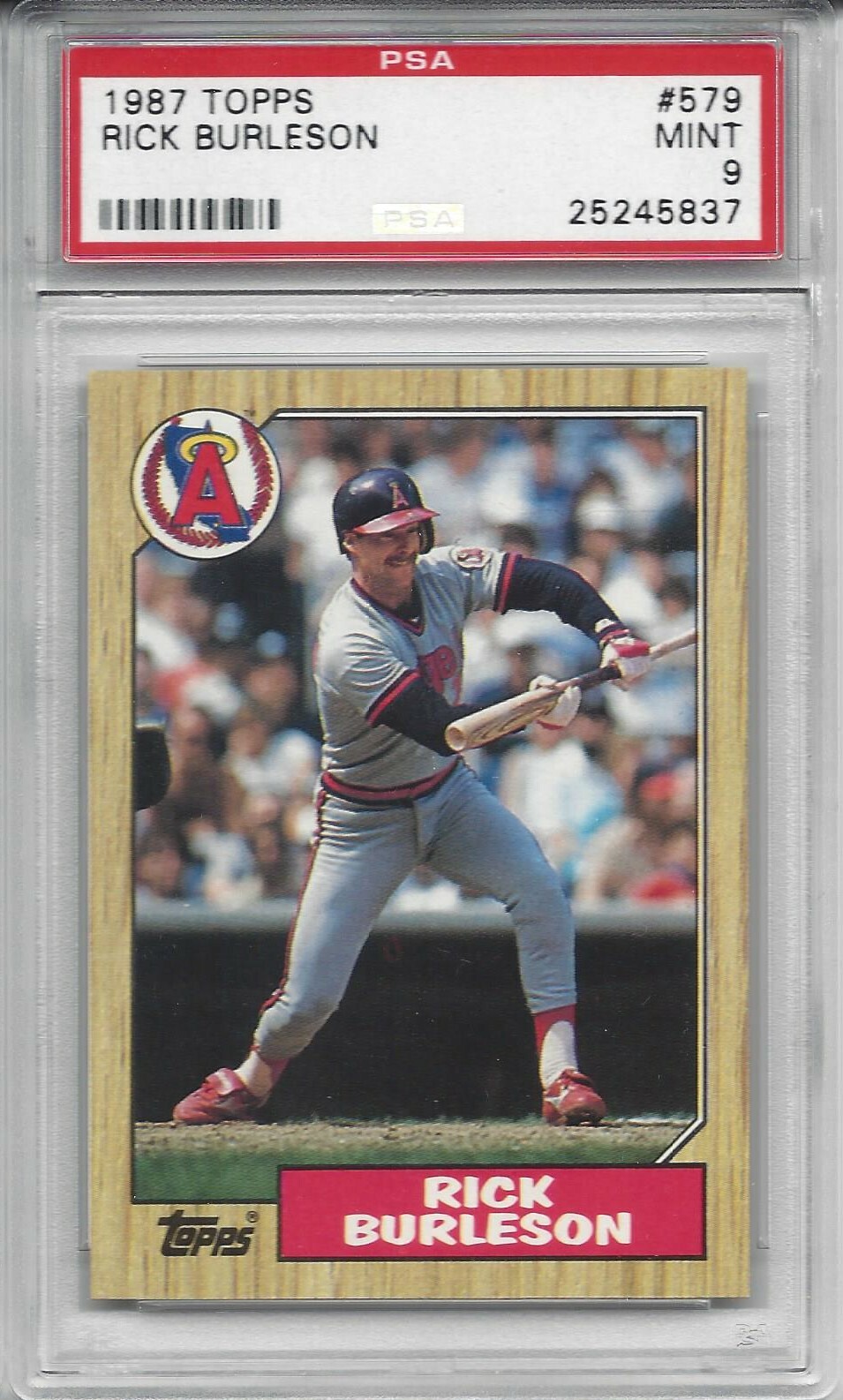 1987 Topps #579 Rick BURLESON - PSA 9+++ Angels | eBay