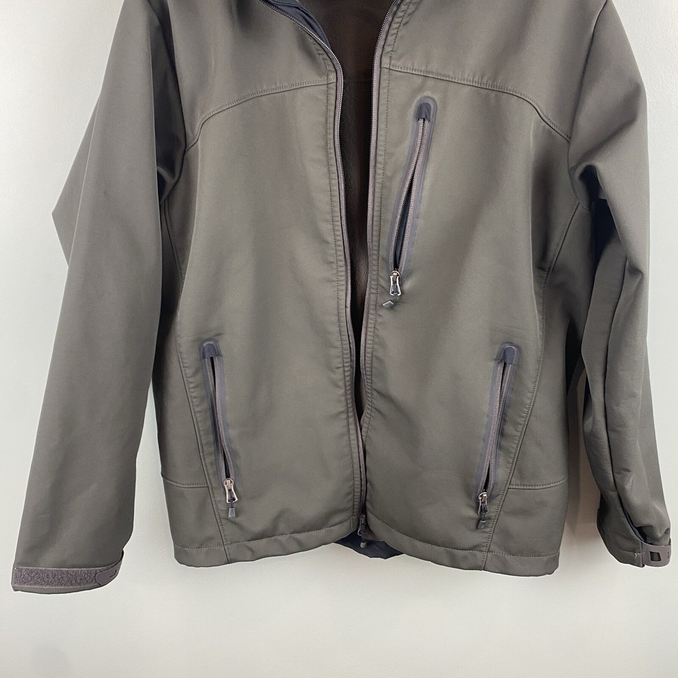 Men’s dark gray Ascender Softshell Jacket fleece lined jacket size ...