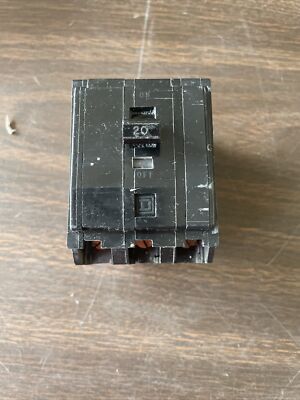 Square D Type QOB Bolt-On Circuit Breaker 20 Amp 3 Pole 240 VAC QOB320 ...