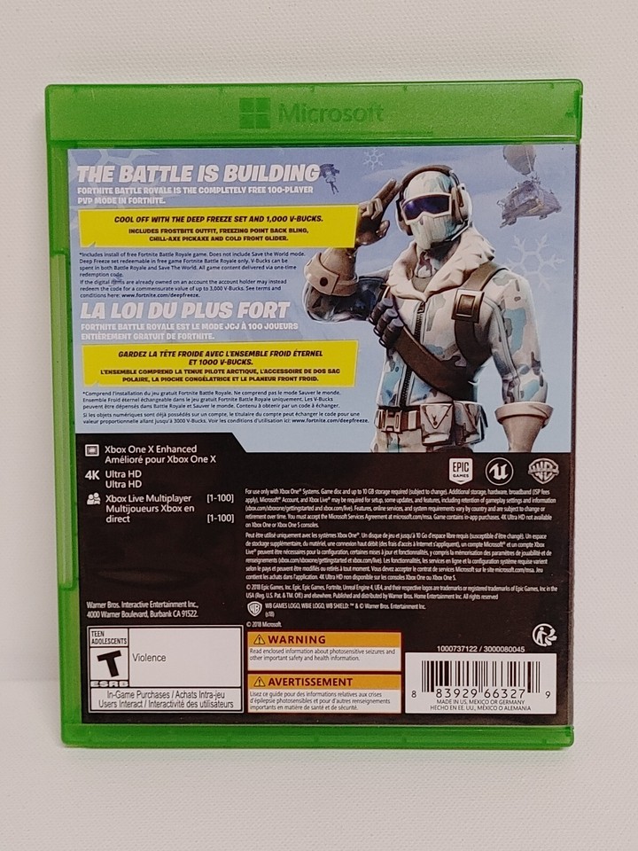 Fortnite: Deep Freeze Bundle (Xbox One) Code not included - Tested ...