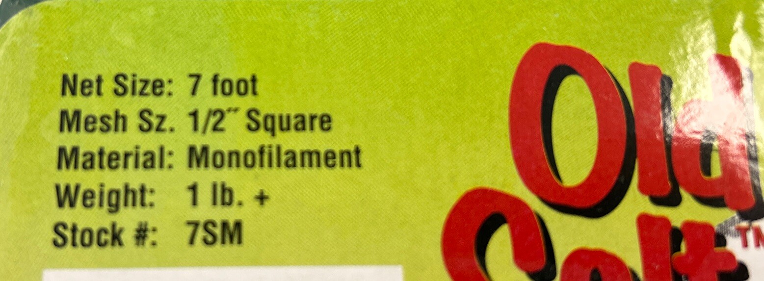 Betts 7sm Old Salt Mono Cast Fishing Net 7ft Radius 1/2in SQ Mesh for ...