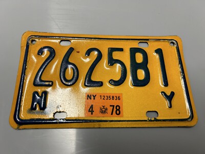 Motorrad Kennzeichen Usa License Plate Motorcycle New York City Empire ...