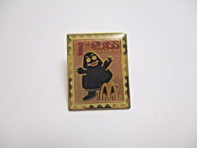 Vintage McDonald's Restaurant GRIMACE 1st Class Pinback Pin Fast Food ...
