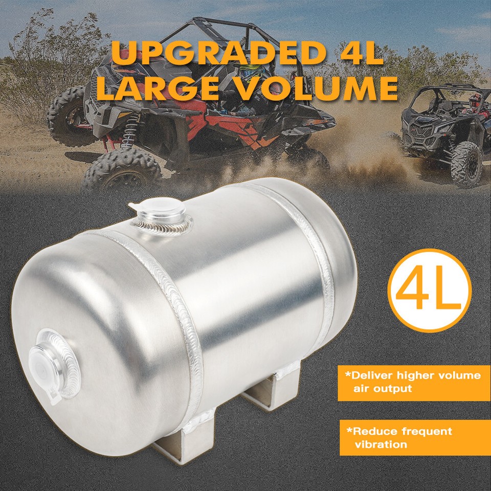 Dual-Port 4L Portable Air Tank Compressor Reservoir 150PSI Billet ...