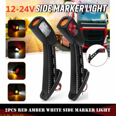 2X LED Side Marker Lights Outline Lamp Red White Amber Car Truck ...