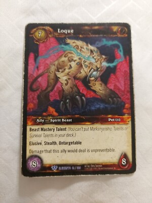 Loque x1 1x Rare WoW World of Warcraft TCG War of the Elements Spirit ...