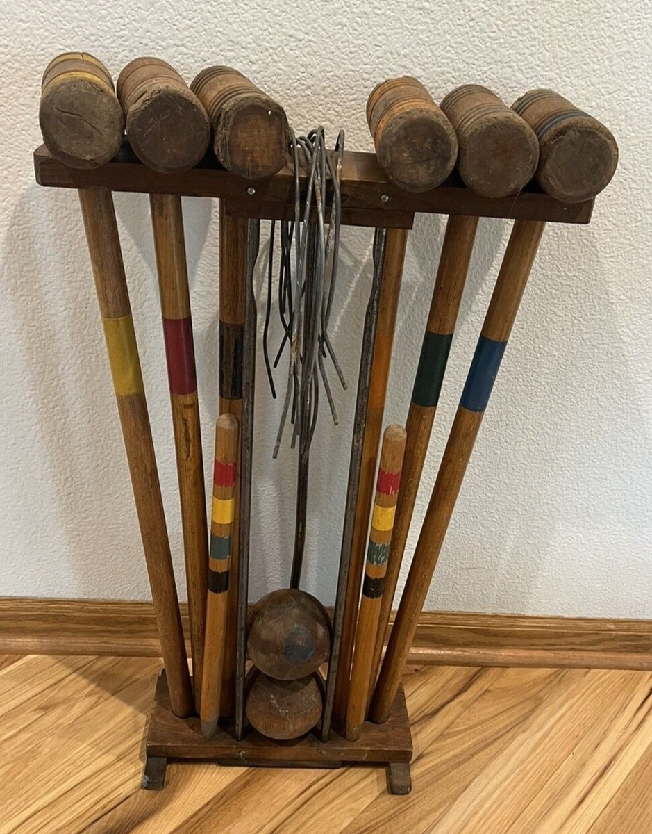 Repurposing Wooden Croquet Mallets How To Make A Rolling Rack For A