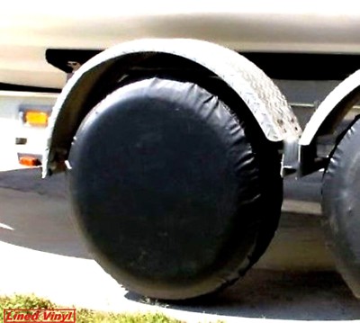 LINED VINYL Boat Trailer SPARE TIRE COVER 8" - 10" rim 20.5x8.0 LEATHER ...