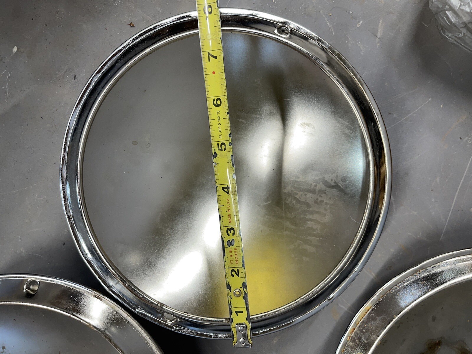 Vintage Baby Moon Half Dog Dish Hubcap 8" Hot Rat Rod Ford Chevy Dodge ...