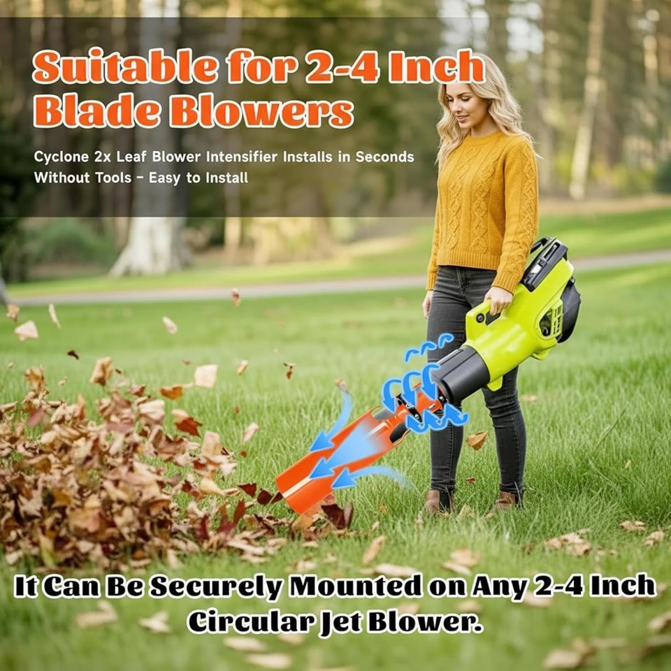 Leaf Blower Air Booster,Airflow Amplifier,Universal Nozzle Attachment ...