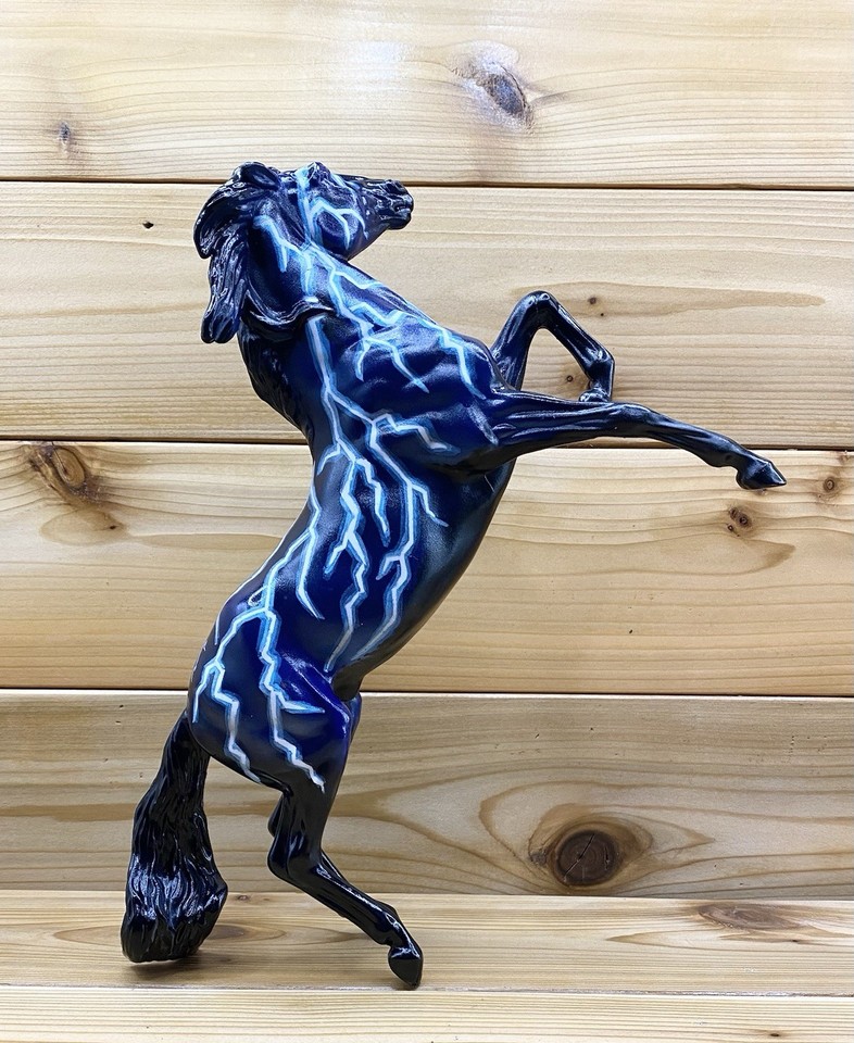 Custom Breyer Classic / Freedom Searies Rearing Mustang Lightning Horse ...