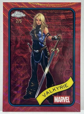 2025 Topps Chrome Marvel #187 Valkyrie Red Wave Refractor /5 | eBay