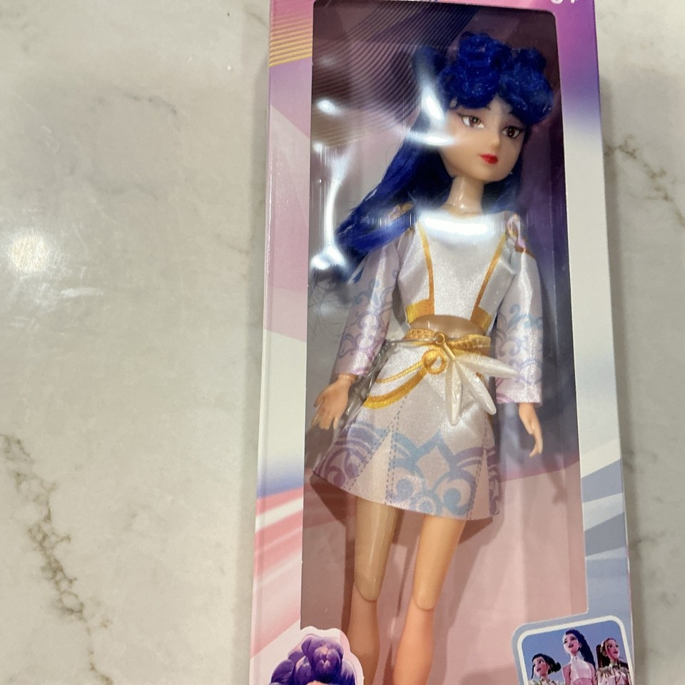 Fashion Happy Doll Set Fashion Doll Purple Red Hair Removable Clothes ...