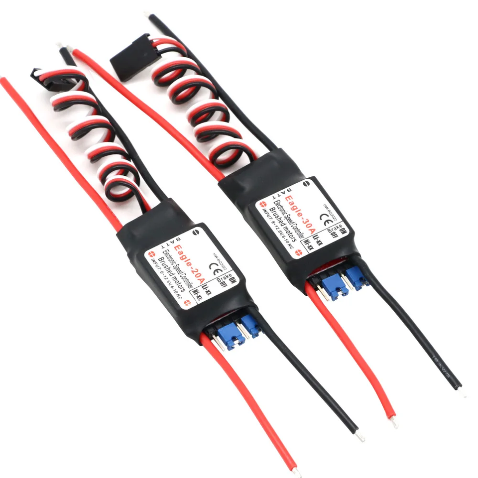 Rc 20A 30A 2-3S 1A/5V BEC Brushed ESC Speed Controller for RC Airplane ...