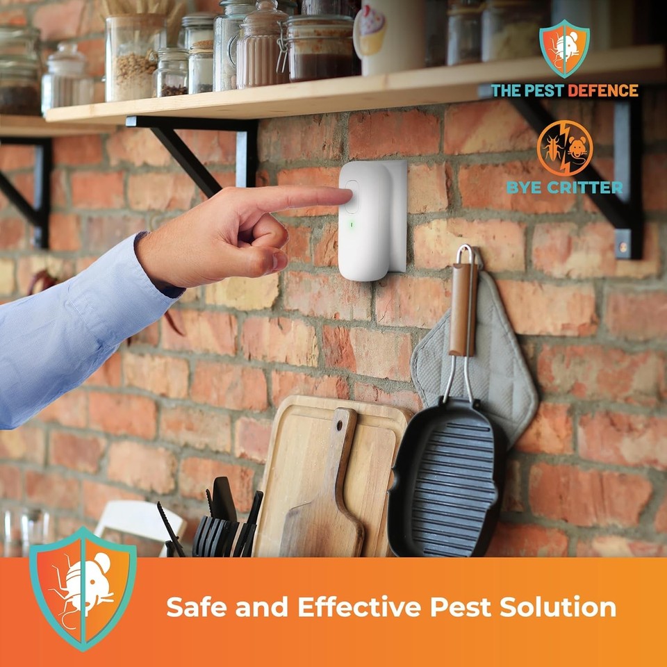 Pest Defence Ultrasonic Pest Repeller, Bye Critter Ultrasonic Pest ...