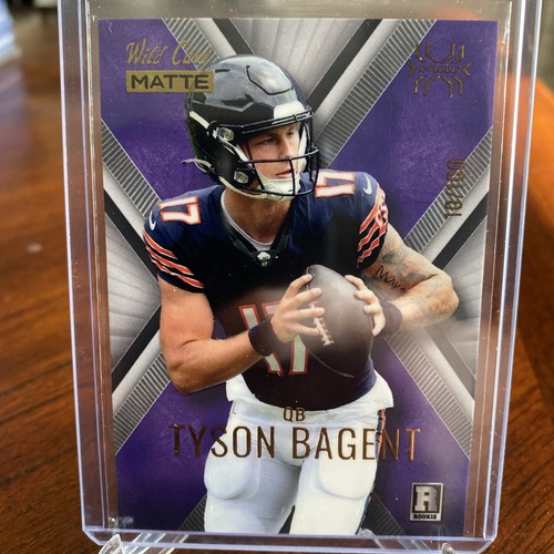 Tyson Bagent 2023 Wild Card Matte X-Plode MXP-TB #10/100 Purple Chicago ...