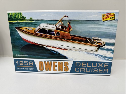 Owens Outboard Deluxe Cruiser Boat (1959) model kit 2016 LINDBERG 222 ...