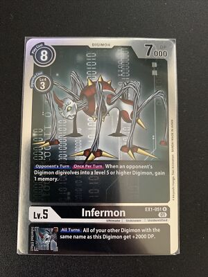 Infermon | EX1-051 R | Rare | Black | Classic Collection | Digimon TCG ...
