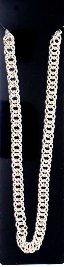 # 50cm Rope Necklace Silver Chain Necklace 80s Pimp Costume Accessory ...