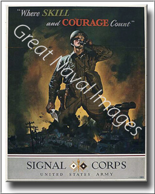 Signal Corps US Army War Poster on Canvas 2D Effect | eBay