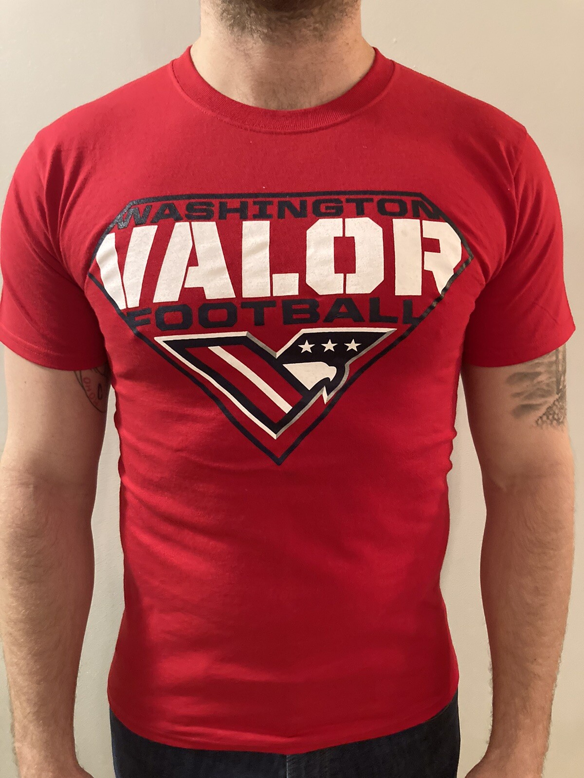 Washington Valor Red Logo T-shirt Arena Football League Size Small NC ...