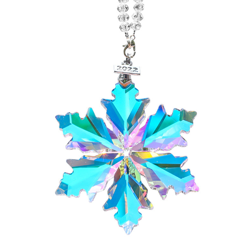 New style 8CM Snowflake Crystal Glass Hanging Xmas Decor Suncatcher ...
