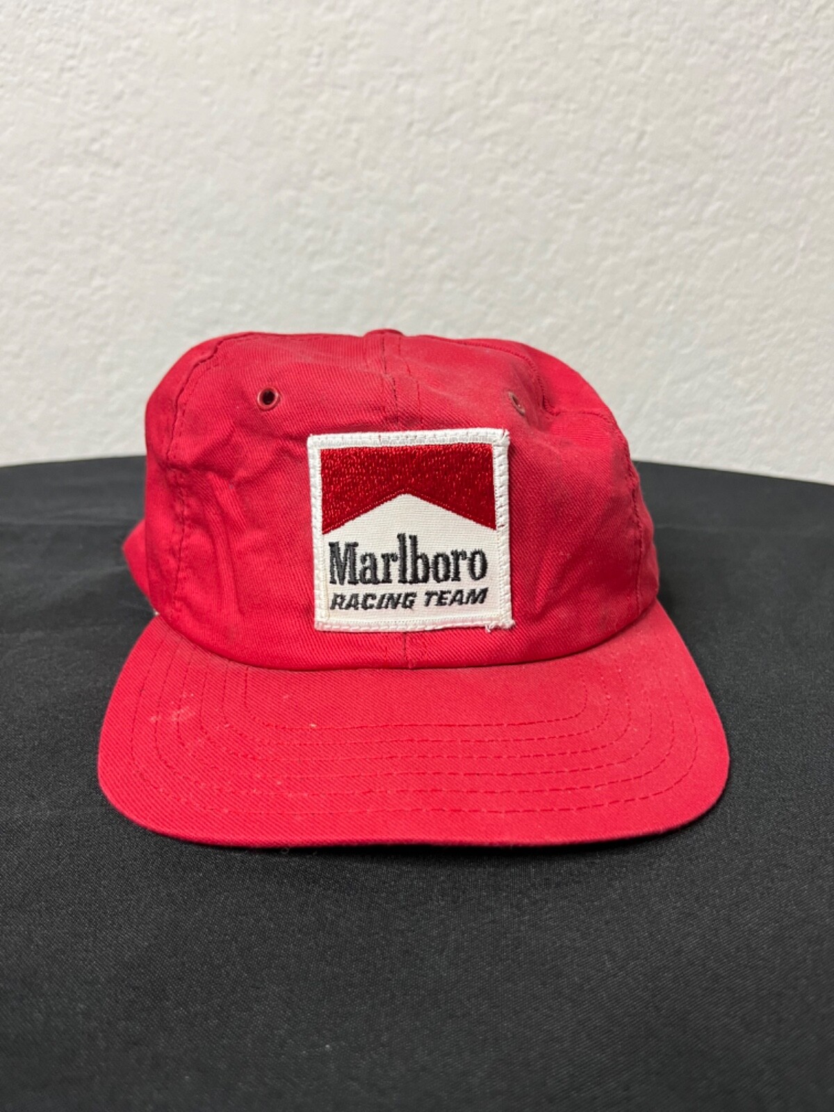 Vintage Marlboro Racing Team Hat Cap Snapback Red Cig… - Gem