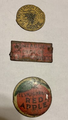Antique Tobacco Tag LOT OF 3 Metal Brand Advertising Tags Original ...
