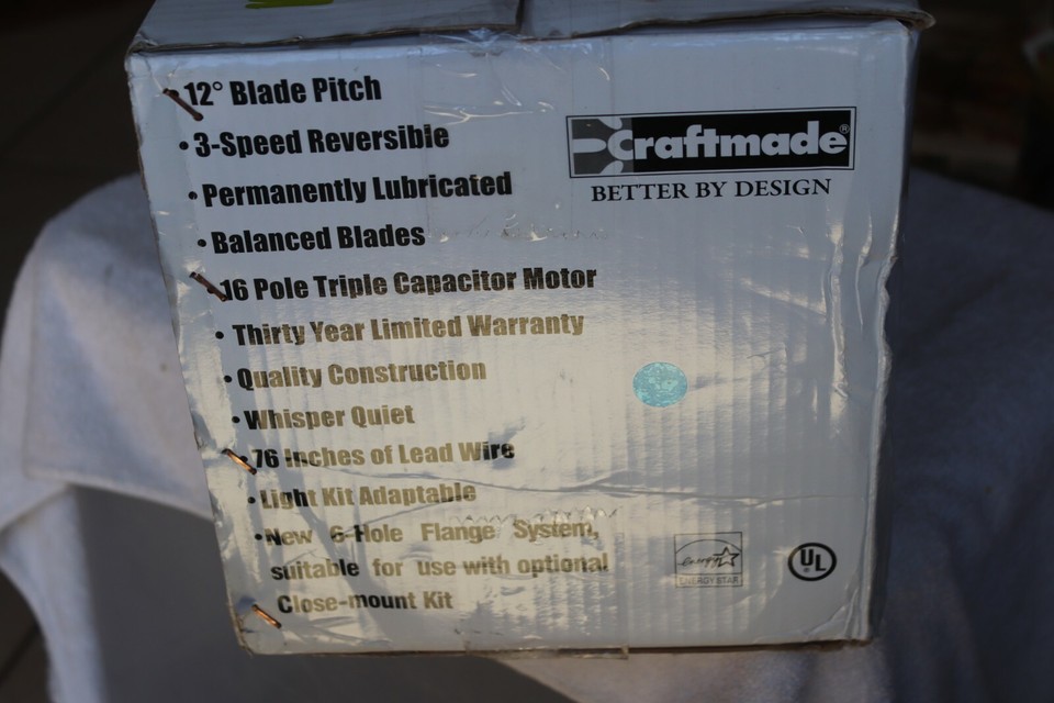 Craftmade Lighting CD52:PB CD52 5 Blade Ceiling Fan New 515b | eBay