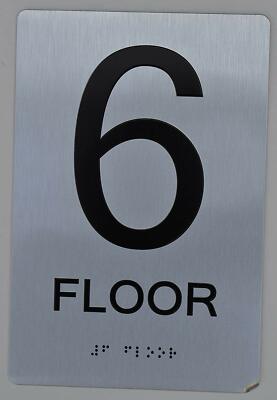 6th Floor SIGN -(Aluminium, Brush Silver,size 6x9) The sensation line ...