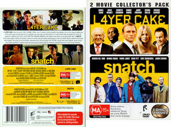 'Layer Cake' + 'Snatch' - Daniel Craig, Vinnie Jones, Brad Pitt - 2 DVD ...