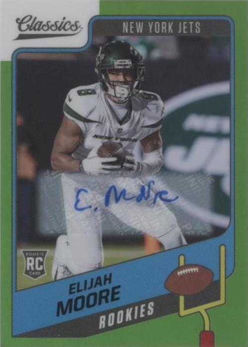 2021 Panini Classics - Rookies Elijah Moore #166 Premium Edition Green ...