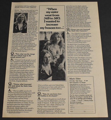 1974 Print Ad Sexy Mark Eden Bustline Developer Donna Kurrels Blonde ...