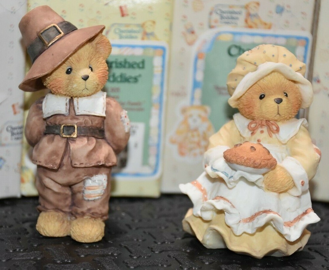 Cherished Teddies, Thanksgiving Lot of 16, All pieces retired | eBay