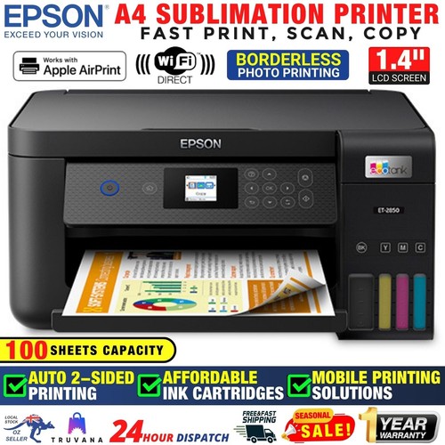 A4 Sublimation printer starter bundle package Epson EcoTank WiFi ...