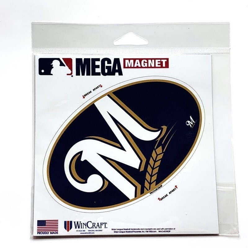 Milwaukee Brewers Magnet 5x3 Outdoor Rated Vinyl Auto Fridge MLB ...