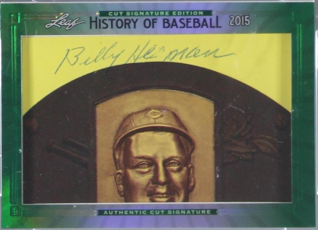 2015 Leaf Cut Signature History of Baseball Edition - Billy Herman /50 ...