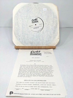 COUNTRY CLOSEUP RADIO SHOW ED BRUCE HOST LON HELTON 04/02/1984 RECORD ...