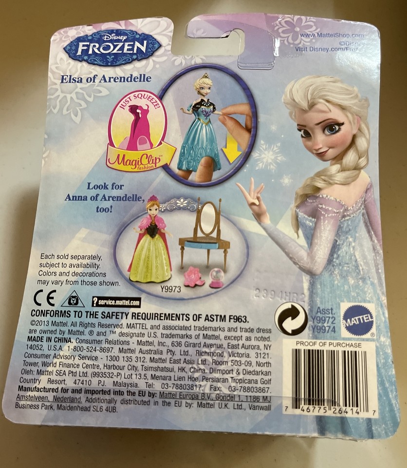 Disney Frozen Magiclip Elsa Doll Includes Ring, Mirror, Wand Magi Clip ...