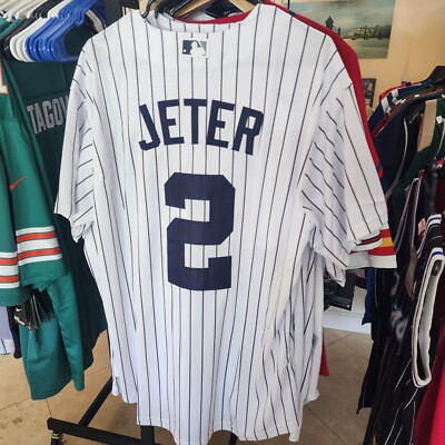 Derek Jeter #2 New York Yankees Pinstripes Jersey - Mens XL - NWT | eBay