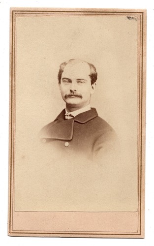 ANTIQUE CDV CIRCA 1860s C.G. JOHNSON HANDSOME MAN WITH MUSTACHE DUBQUE ...