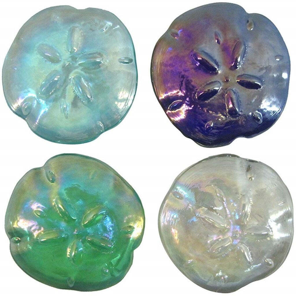 4 Glass Sand Dollar Paperweights | eBay
