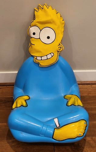 Vintage Bart Simpson Rockin TV Chair Simpsons Mattel 1990 RARE HTF ...