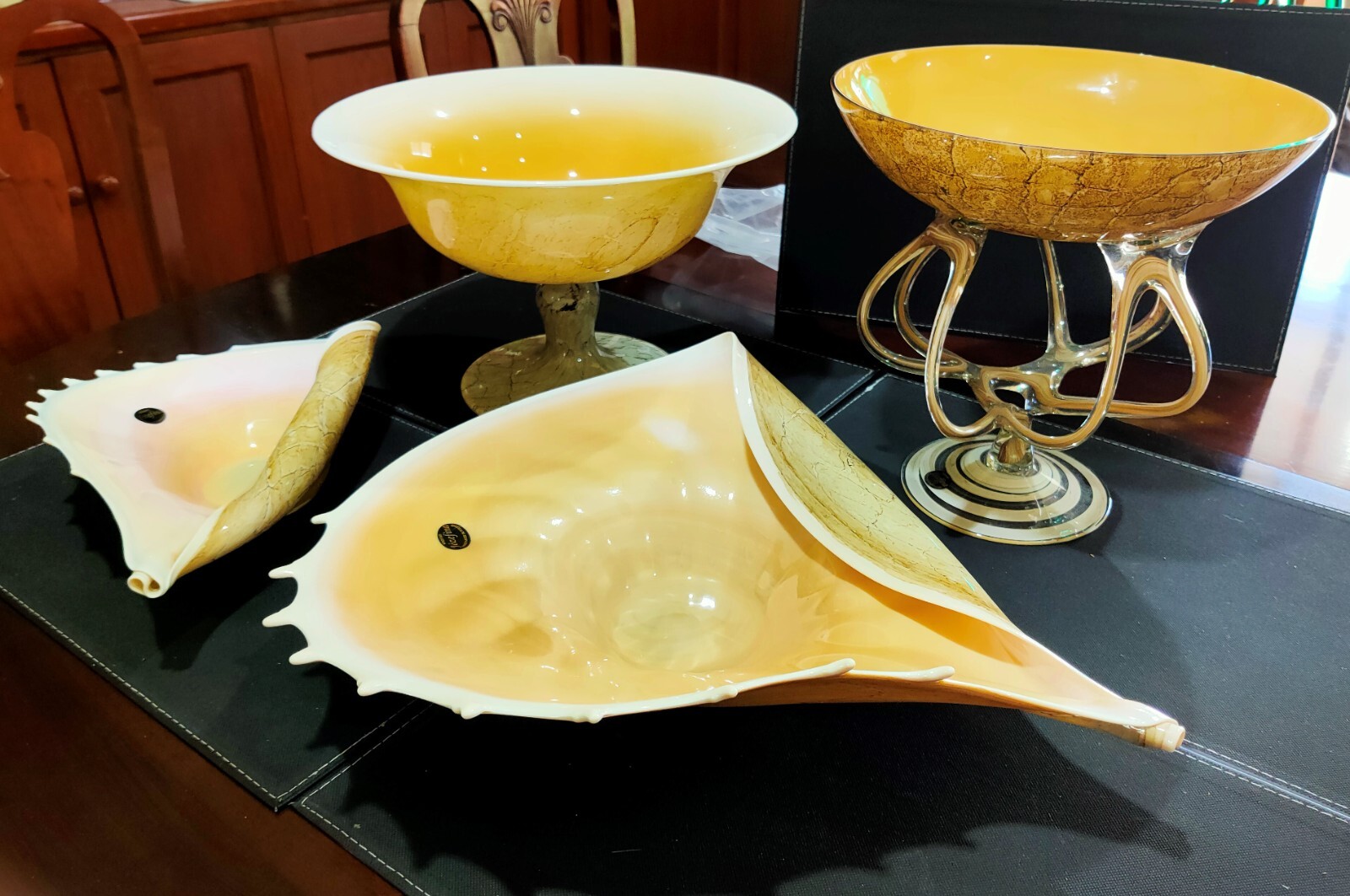 Glass Shell, Jozefina/Krosno, Hand made in Poland. Beautiful Art Glass ...