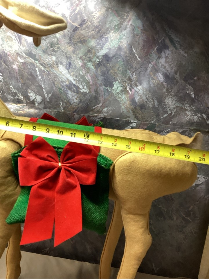 VTG 1968 ANNALEE Dolls MOBILITEE 38” Large Reindeer Open Eyes Christmas ...