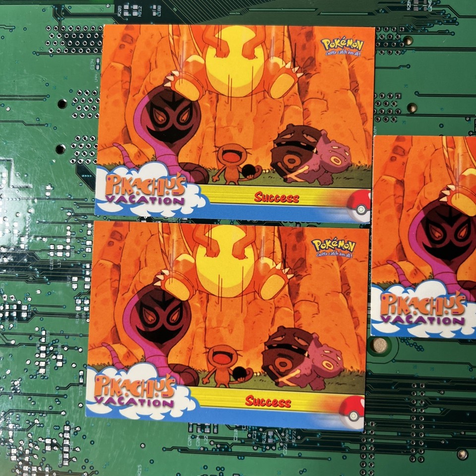 Success 55 Topps Pokemon Pikachu’s Vacation Movie Card 1st Print Blue ...