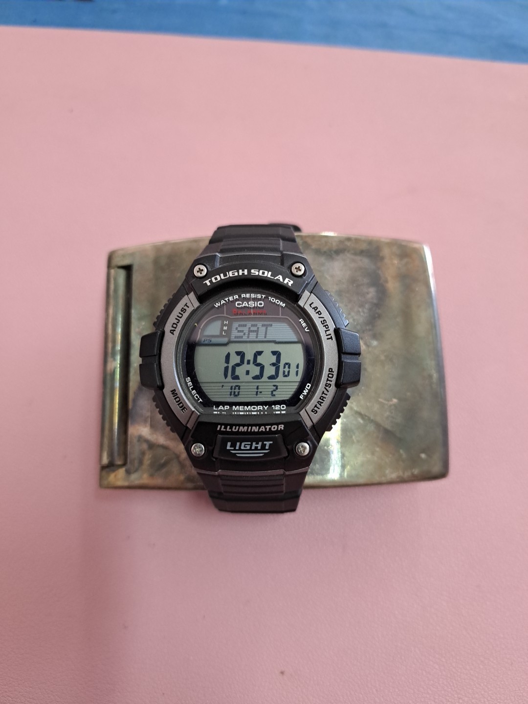 Casio WS-220-1AV Tough SOLAR Watch 120-Lap Memory Sto… - Gem